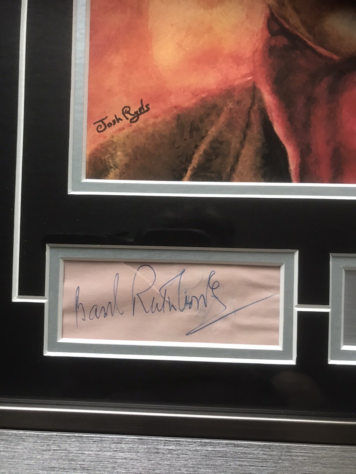 BASIL RATHBONE 1892-1967 (British Actor) SIGNED 20 x 16 FRAMED PICTURE ...