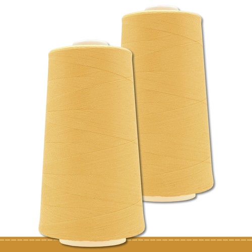 Fil à Coudre Surjet 2 x 100 G 5000 Y (4572 M) Force 50/2 (140) Jaune ...