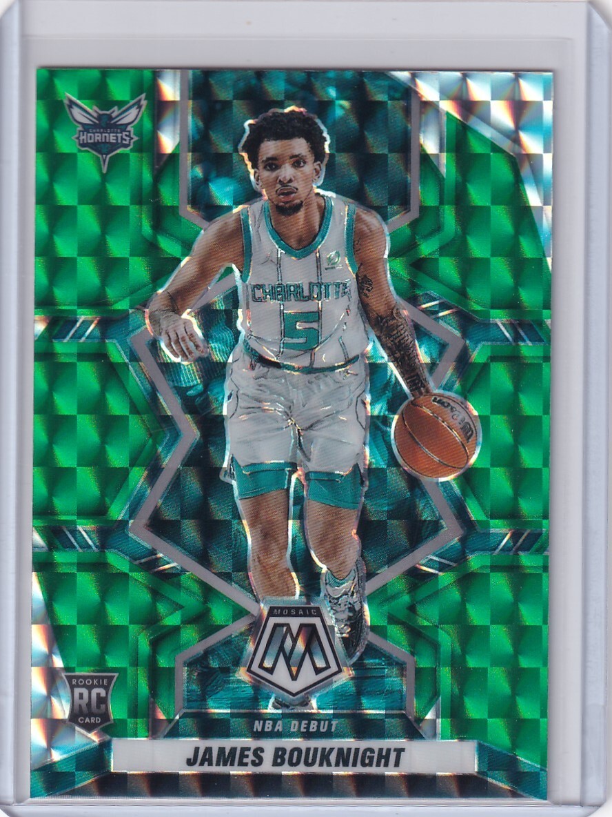 2021-22 MOSAIC PRIZMS GREEN RC JAMES BOUKNIGHT CHARLOTTE HORNETS PRIZM ...