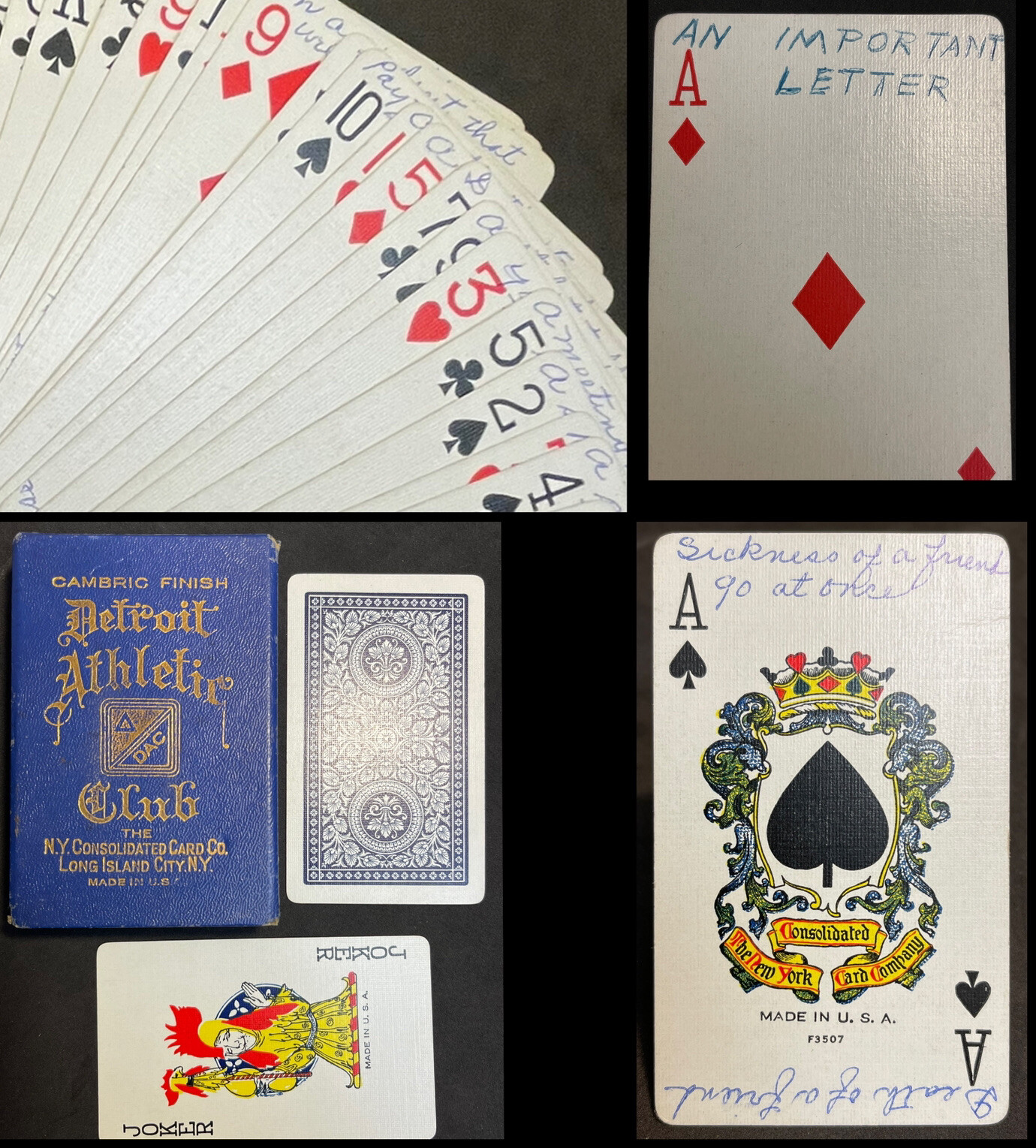 Historic Hand Written Fortune Telling Cartomancy Oracle Antique Playing ...