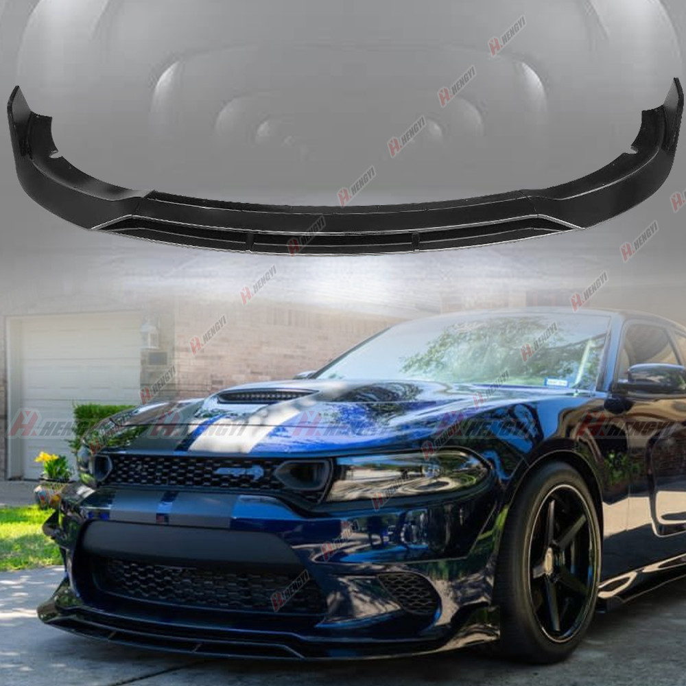 For 2015-23 Dodge Charger SRT Scat Pack Glossy Black Front Bumper Lip ...
