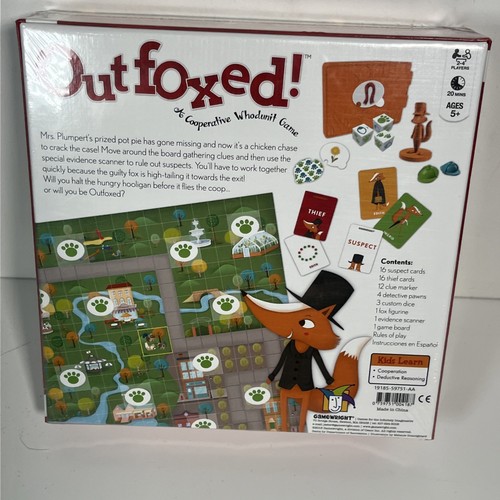 Outfoxed A Cooperative Clue Whodunit Board Game by Gamewright for Kids ...