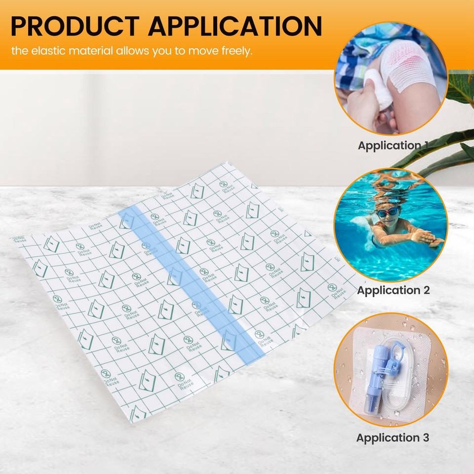 50 Pieces Shower Patch Disposable Transparent Stretch Bandage Shield ...