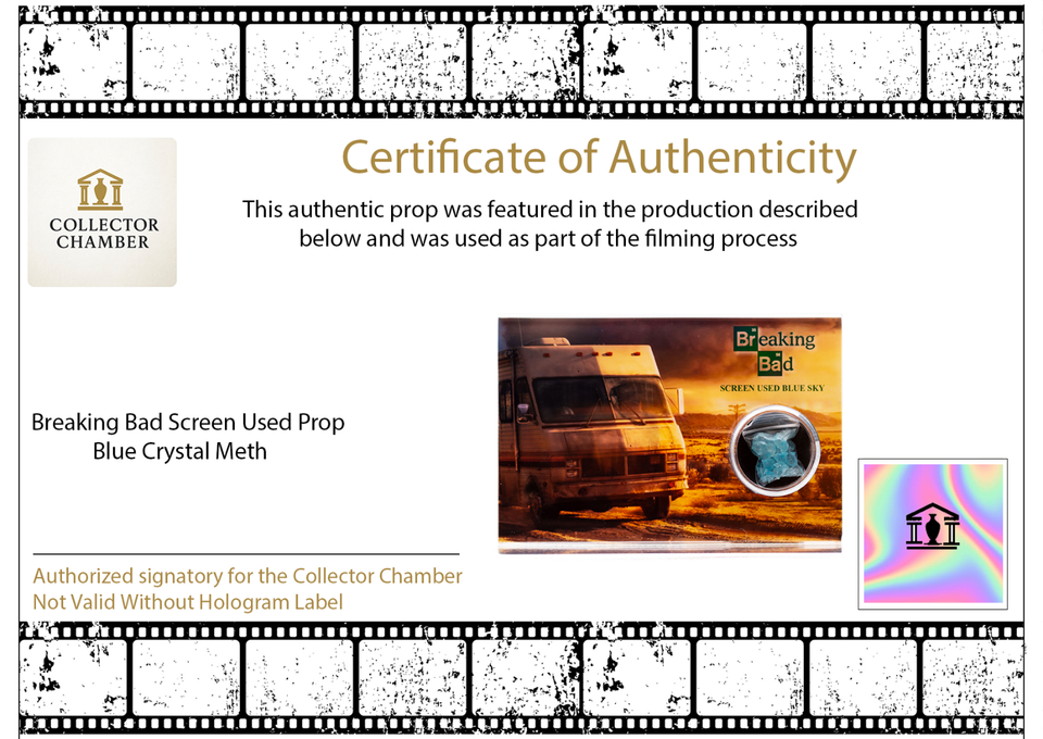 Breaking Bad RARE Screen Used Blue Meth Prop w/ COA Walter White | eBay