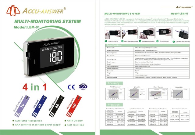Accu Answe LBM-01 4-in-1 Portable Hemoglobin Meter for sale online | eBay
