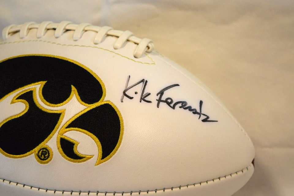 KIRK FERENTZ IOWA HAWKEYES SIGNED LOGO FOOTBALL W/COA | eBay