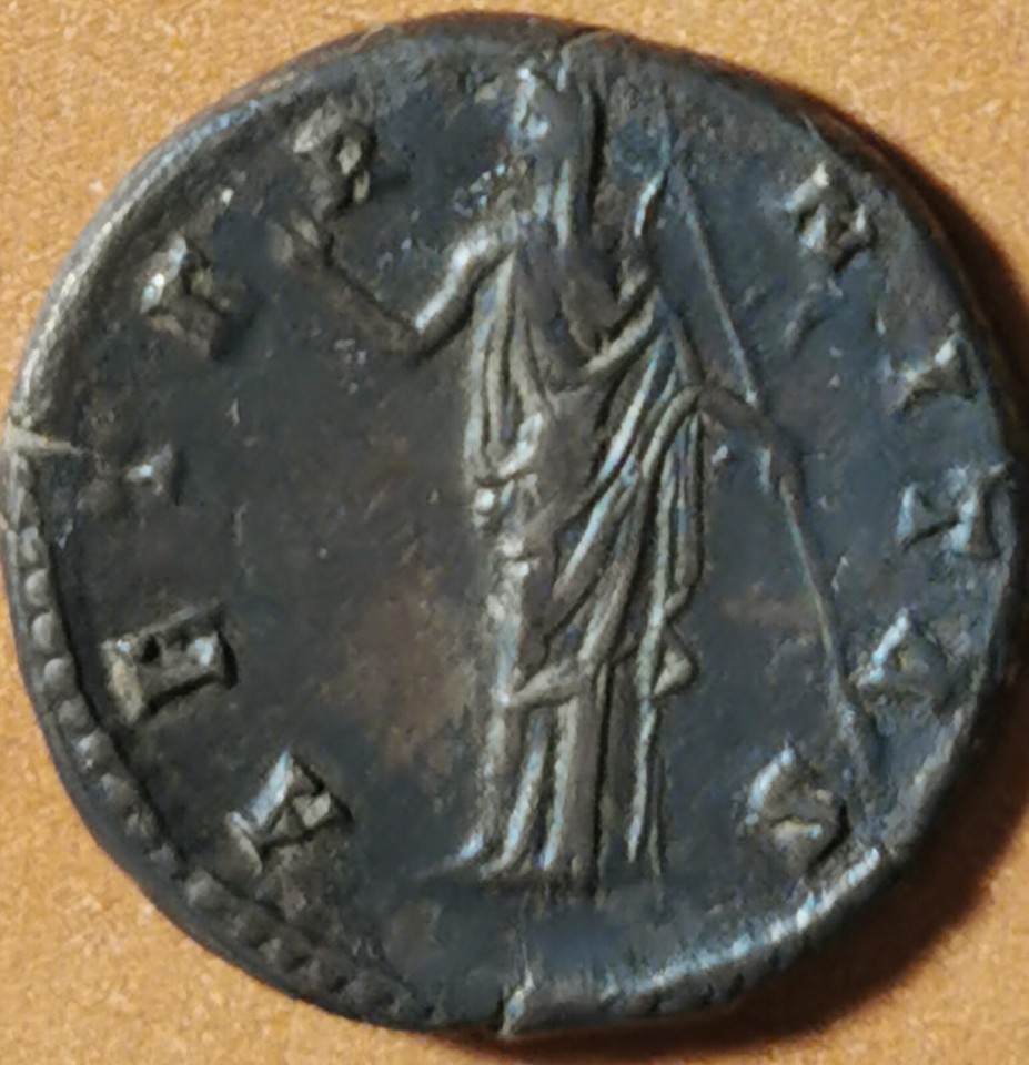 0145 - Roman Silver Coin. FAUSTINA I SENIOR, AR Denarius. Aeternitas ...