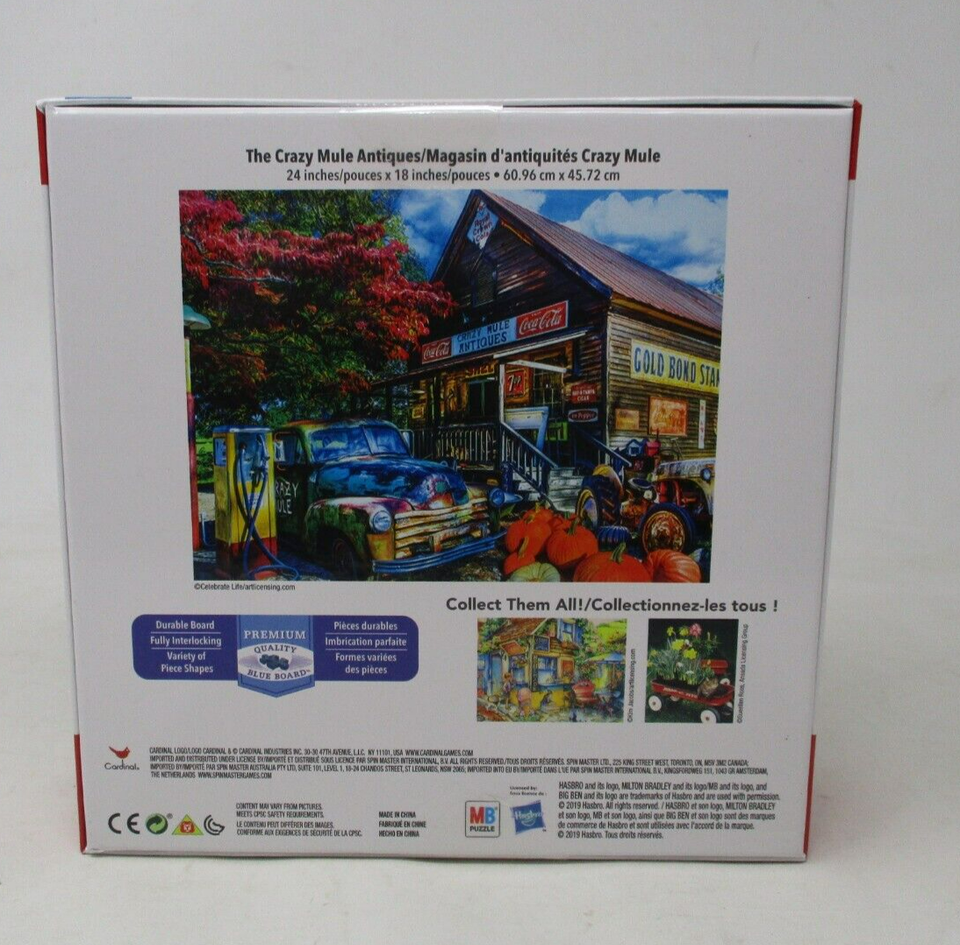 MB Puzzle Celebrate Life The Crazy Mule Antiques 500 Piece Jigsaw ...