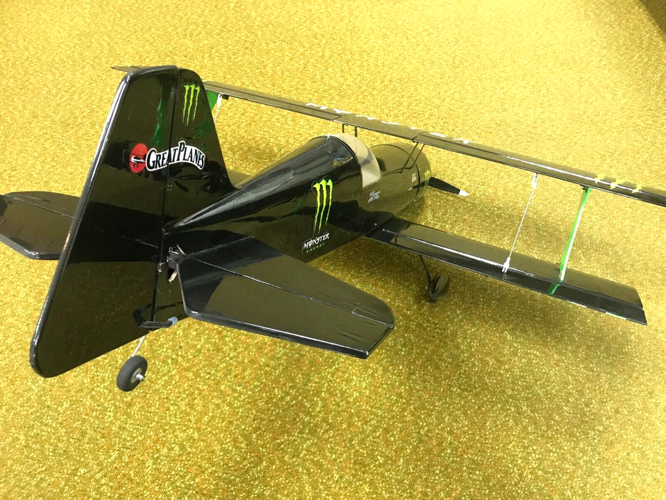 42" Pitts Model 12 RC Biplane Monster Energy Receiver Ready Bipe. Great ...