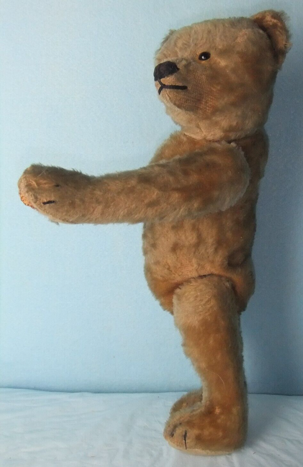 Antique Mohair Jointed, Excelsior Stuffed Teddy Bear | eBay