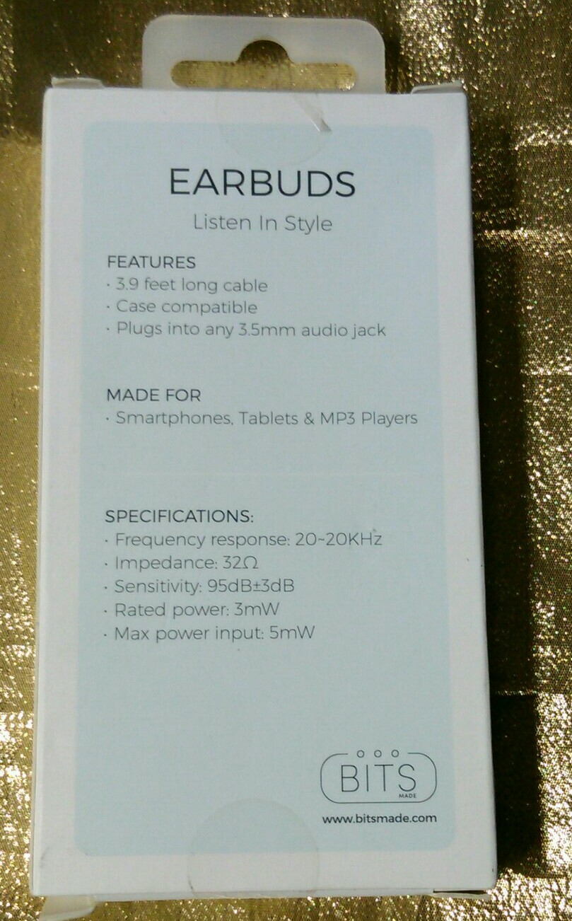 BITS Made Earbuds Blue w/ Chrome Trim, 3.9feet, 3.5mm audio jack | eBay