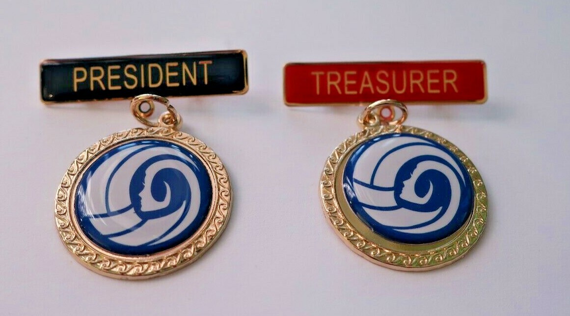 Club Badges President, Treasurer, Vice President, (Asst) Secretary ...