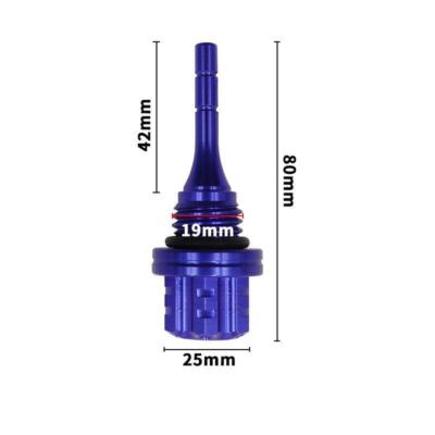Anodised Oil Dipstick Plug Hexagon×1 CNC Aluminum Alloy Motorcycle ...