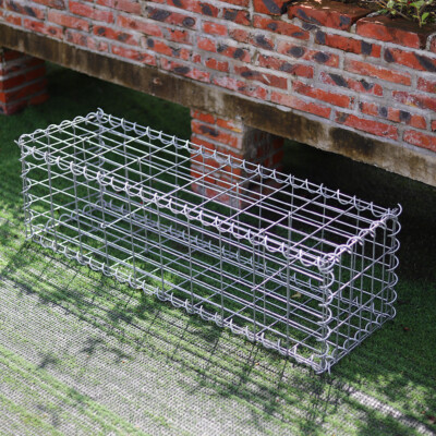 Gabion Basket Cage Mesh Wire Stone Planter Garden Wall Gabions Box ...