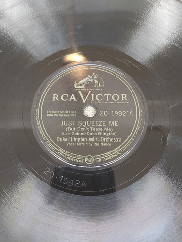 78 RPM Duke Ellington RCA Victor 20-1992 Swamp Fire / Just Squeeze Me ...