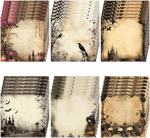 30 Pcs Gothic Style Sticky Notes Gothic Note Pads with Retro Mystery ...