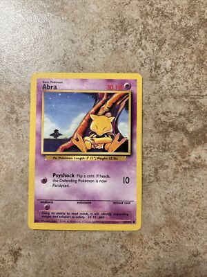 Pokémon TCG Abra Base Set 43/102 Regular Unlimited Common | eBay