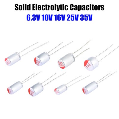 6.3/10/16/25/35V 100-1000UF Solid Aluminum Electrolytic Capacitors ...