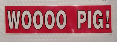 vintage Arkansas Razorbacks bumper sticker WOOOO PIG ! UA football hogs ...