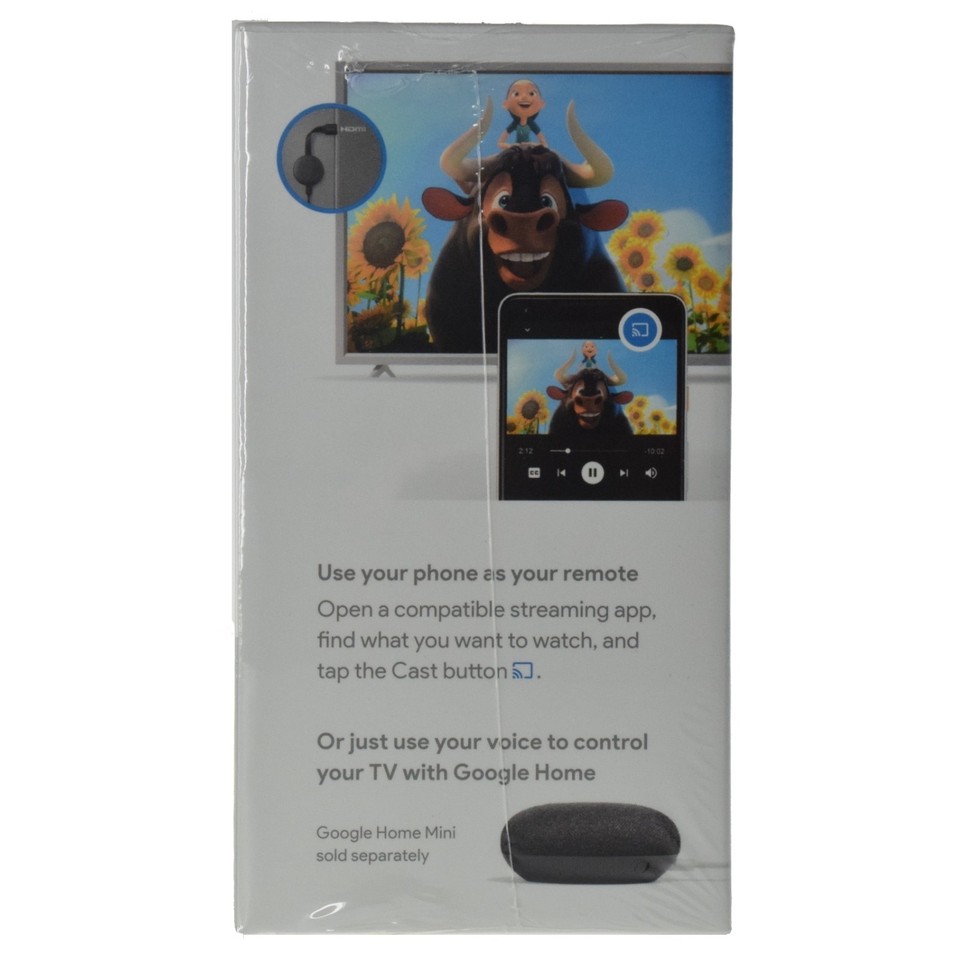 Google Chromecast 3 Digital HDMI Media Video Streamer 2018 Charcoal ...