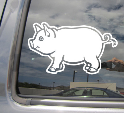 Cute Baby Pig - Farm Hog Pork Car Laptop Bumper Window Vinyl Decal ...