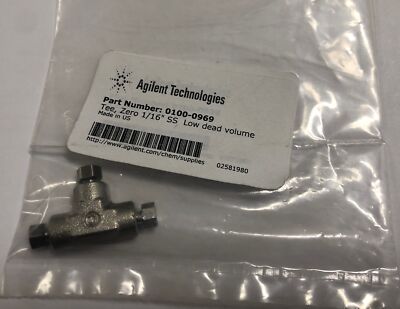 1PCS NEW Agilent Technologies 0100-0969 Tee,Zero 1/16"SS Low dead ...