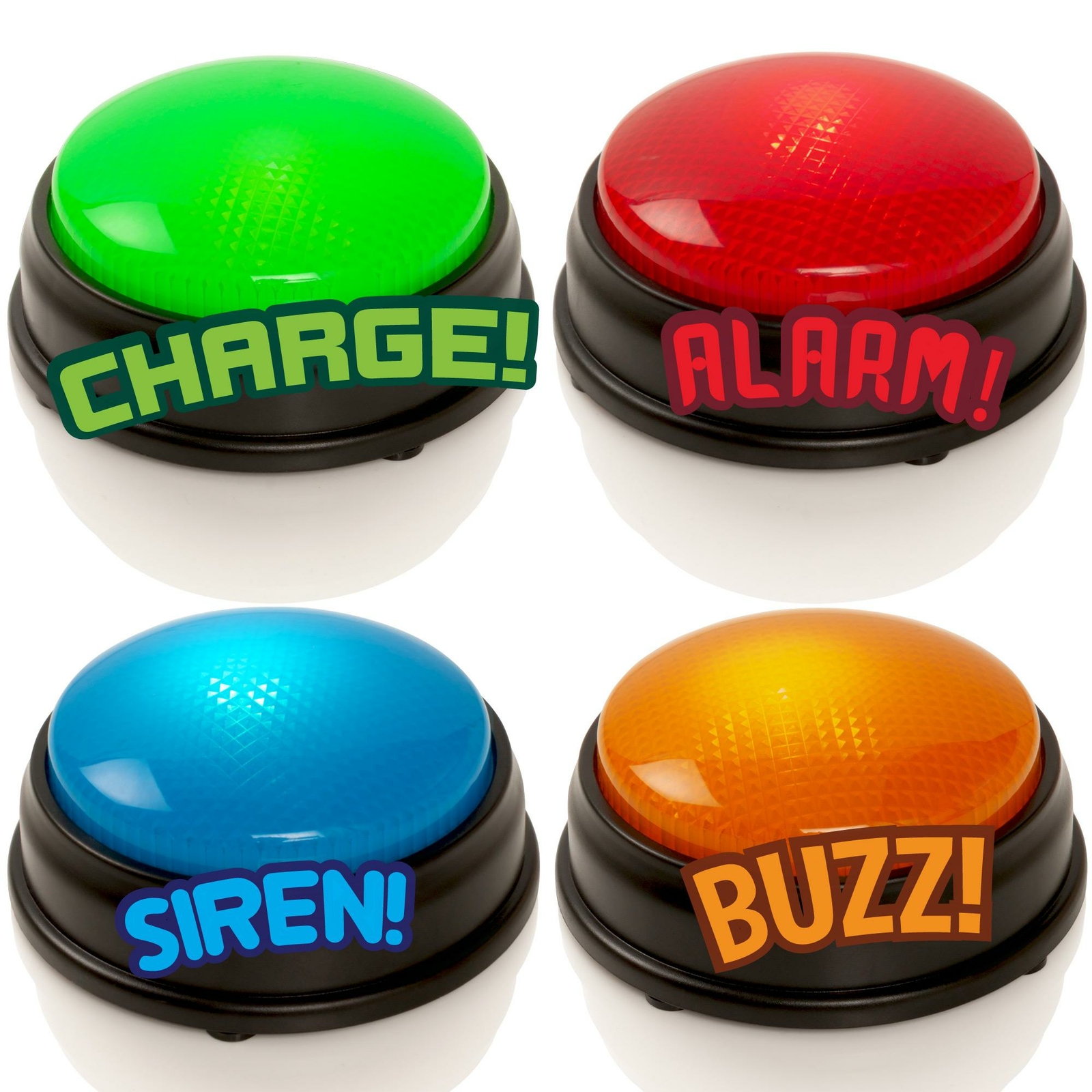 Learning Minds Lights & Sounds Answer Buzzers 4 Pack - For Quiz Games ...
