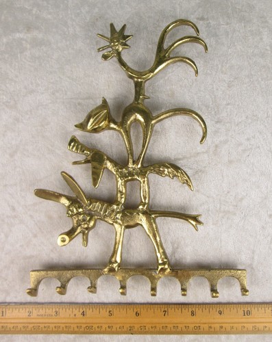 Walter Bosse Brass Key Holder Town Musicians Bremen Dog Cat Hertha ...