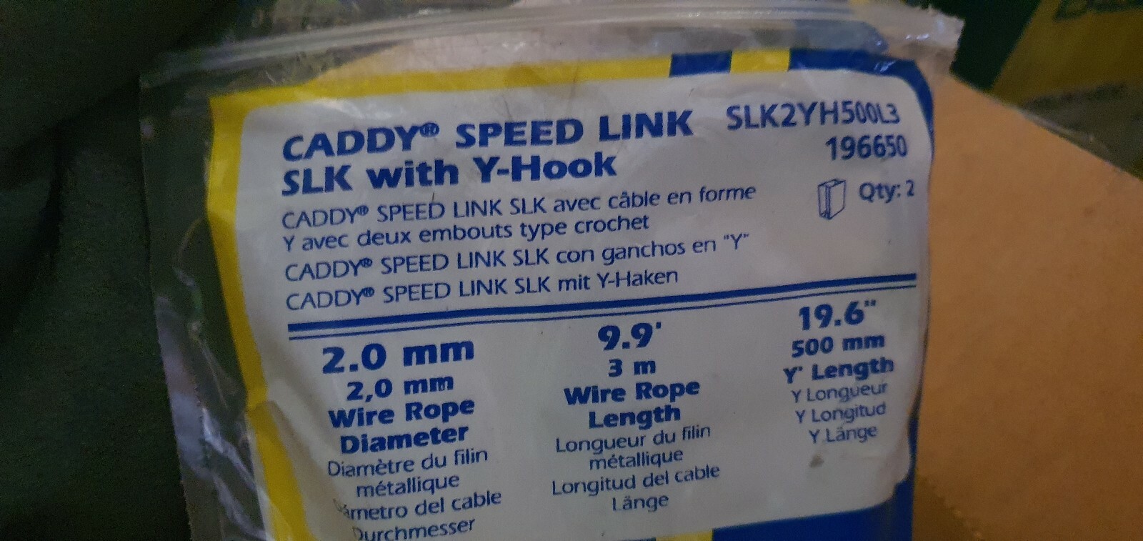Caddy Speed Link SLK With Y-Hook 26ct SLK2YH500L3 | eBay