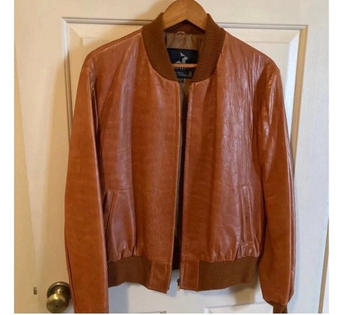 Men's STARTOWN Leather Bomber Jacket - Vintage Retail $265 | eBay