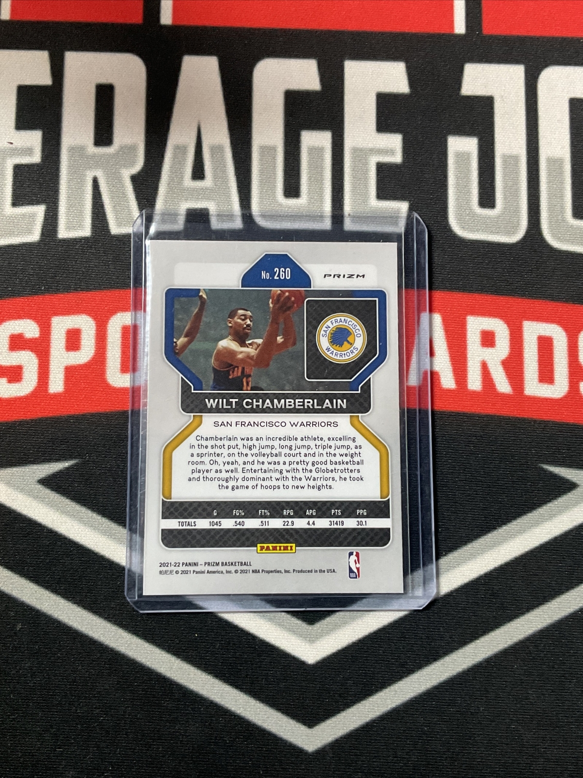 Wilt Chamberlain Panini 2021-2022 Prizm Silver #260 Golden State 💫 | eBay