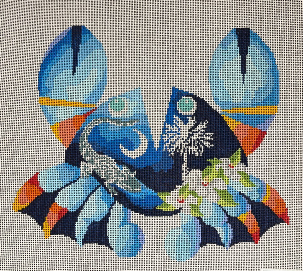 Ruth Schmuff Designs, Maryland Crustacean, Hand Painted Needlepoint ...