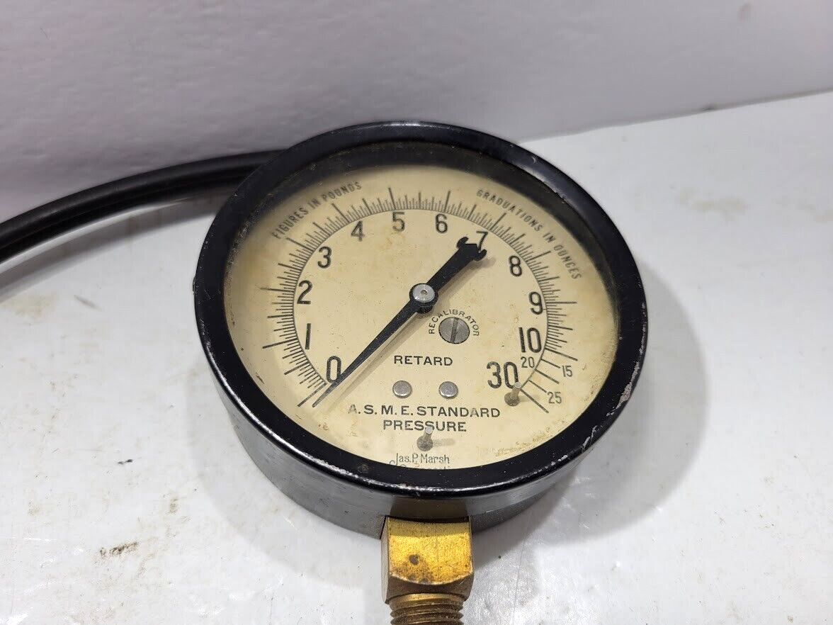 Vintage Jas. P. Marsh Corporation Retard Standard Pressure Gauge | eBay