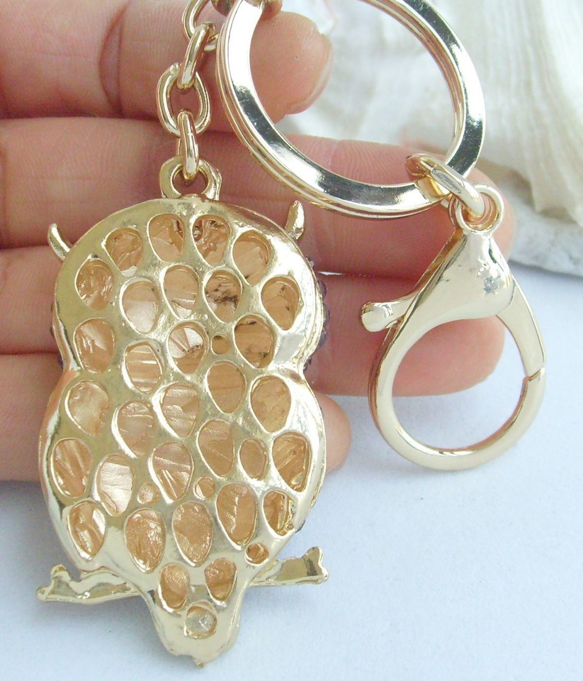 Unique Owl KeyChain Pendant Rhinestone Crystal KPY03502 | eBay