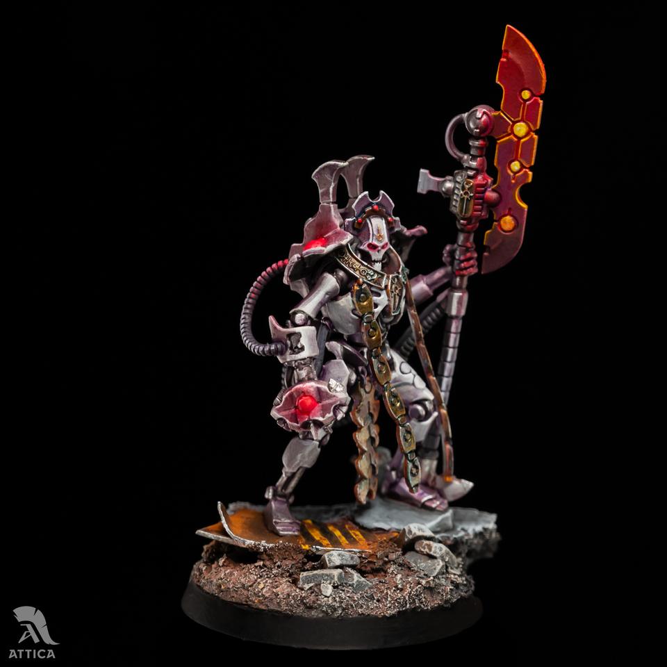 Overlord with Tachyon Arrow Necrons painted figure Warhammer 40k Pre ...