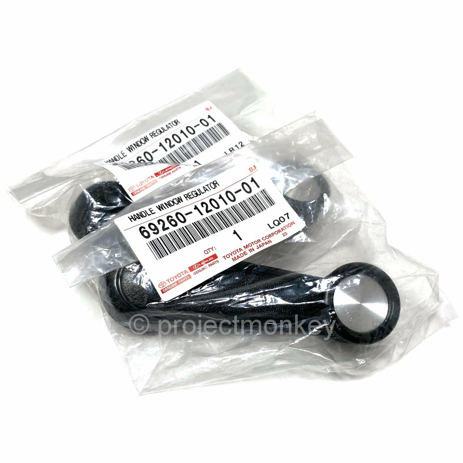 OEM Toyota 69260-12010-01 Window Regulator Crank Handle Black Pair ...