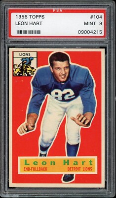 1956 Topps Football #104 Leon Hart PSA 9 | eBay