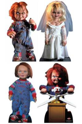 Chucky Collection Official Lifesize Cardboard Cutouts Set of 4 Standees ...