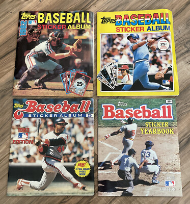 Four 1980, 1982-84 Topps Baseball Sticker Albums - 1980 & 1982 Complete ...
