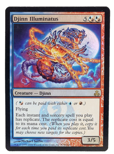 Djinn Illuminatus FOIL Magic The Gathering MTG Card Prerelease Promo LP ...
