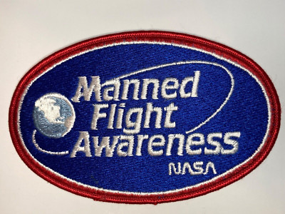 NASA Patch Vintage "Manned Flight Awareness" 6.25" long | eBay