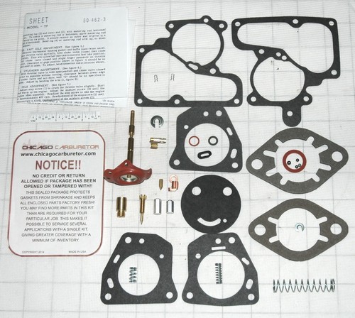 1932-62 CHEVROLET CARBURETOR REPAIR KIT CARTER YF 1 BARREL 6 CYL ...