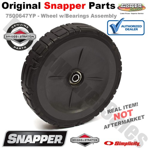 Snapper Wheel with Bearings Assembly for Lawn Mowers / 7500647 ...