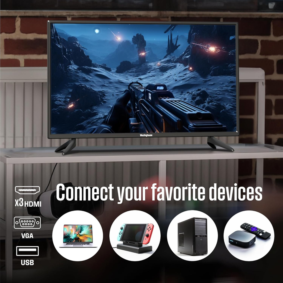 Westinghouse 32 Inch TV with DVD Player Built In, 720P HD LED Small ...