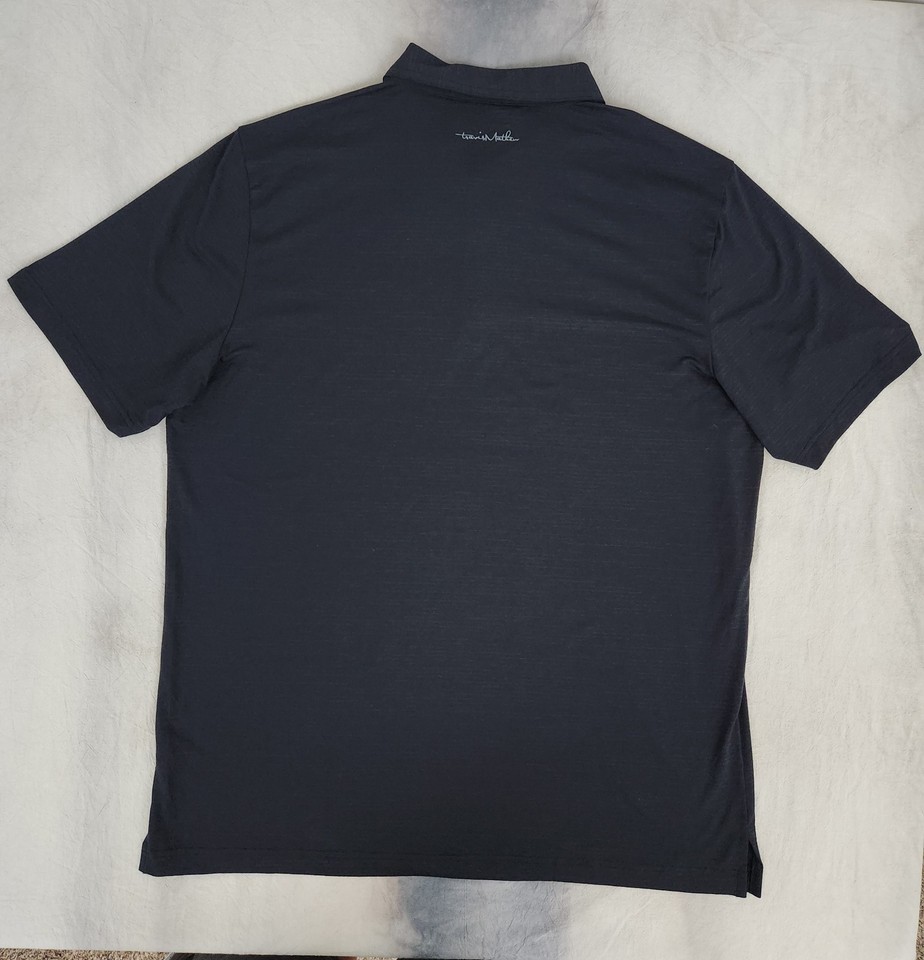 Travis Mathew The Heater Performance Black Polo Shirt Men's Size XL New ...