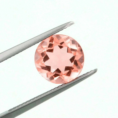 Doublets Peach Morganite Color Round Shape Faceted Loose Gemstone 6 ...