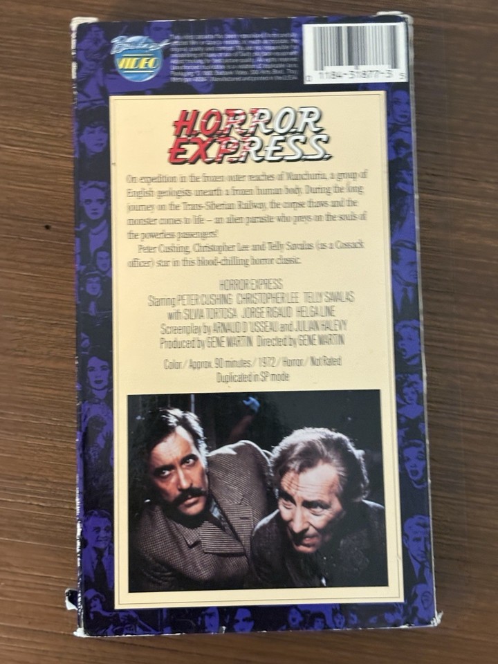 Horror Express VHS Video Tape Tally Savalas Peter Cushing Christopher Lee | eBay