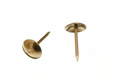 20 X Upholstery Nail Decorative Tack Studs EB Brass Plated 9mm X 15mm ...