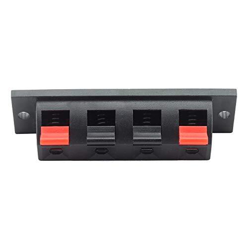 5PCS 4 Pin Speaker Terminal Block 4 Way Amplifier Spring Jointing 5x 4 ...