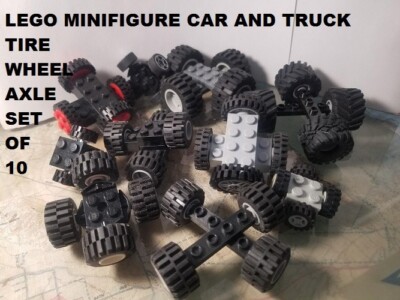 LEGO TIRE 10 COMPLETE SETS Building Star Wars CAR Space Part Wheel with ...